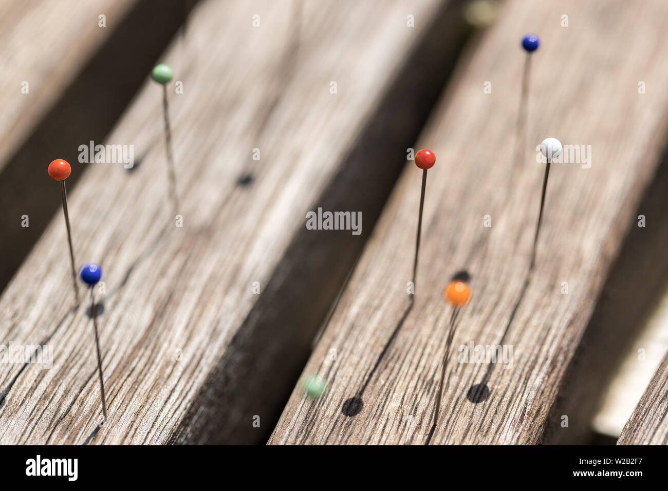 colorful pinheads outside background Stock Photo - Alamy