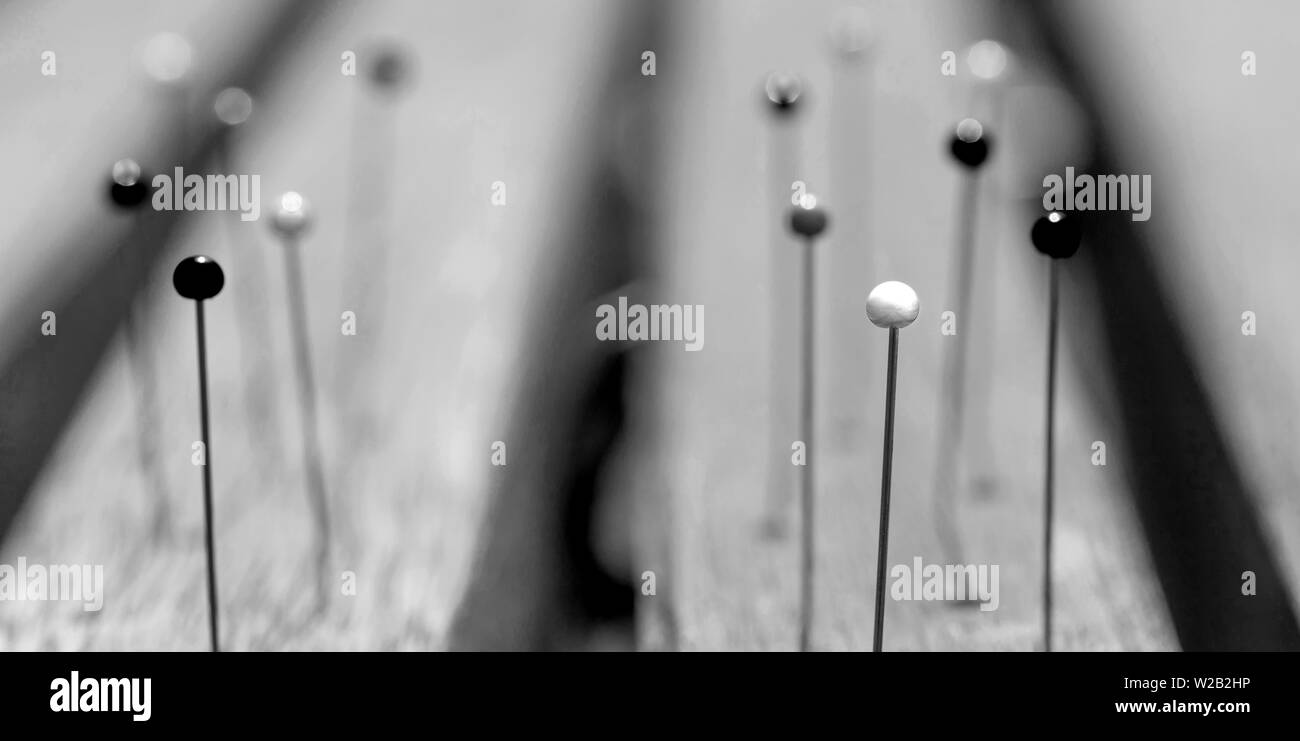 black and white pinheads outside background Stock Photo - Alamy