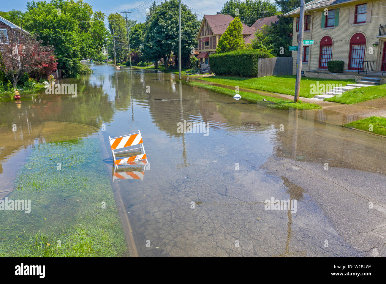 Detroit, Michigan - 7 July 2019 - Record high Great Lakes water levels ...