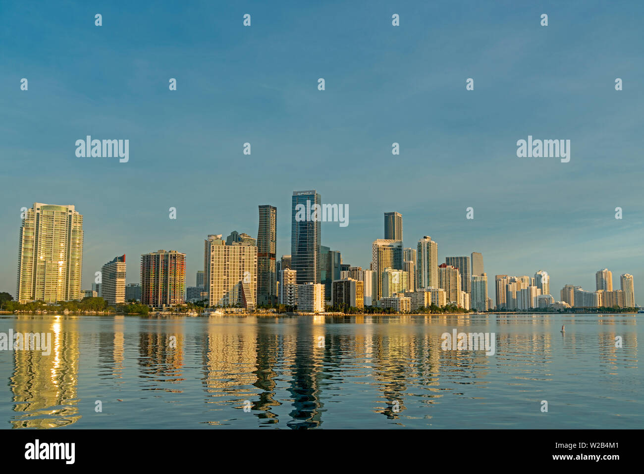 BRICKELL AVENUE SKYLINE DOWNTOWN MIAMI FLORIDA USA Stock Photo - Alamy