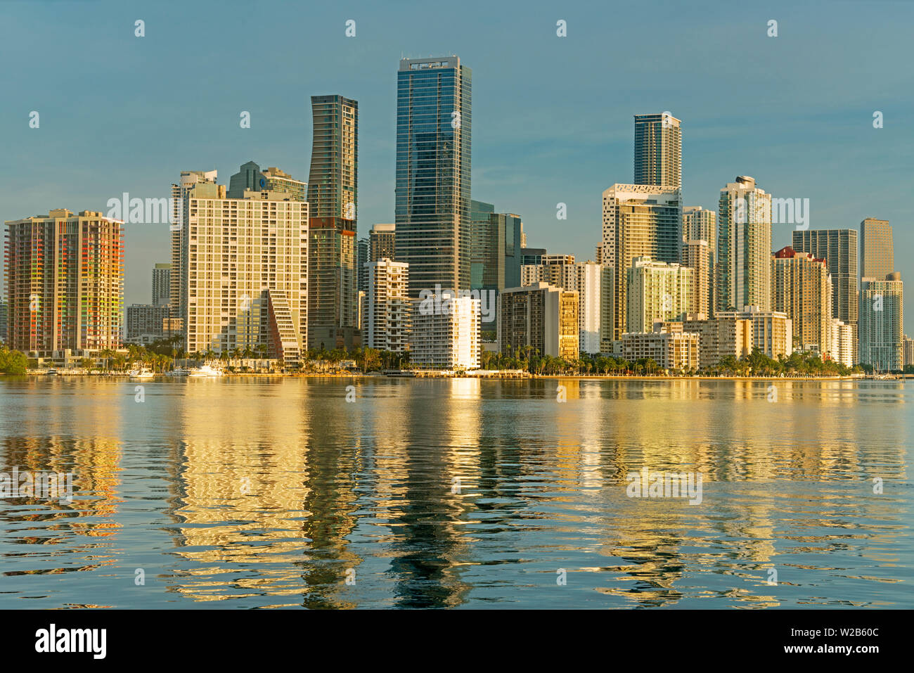 BRICKELL AVENUE SKYLINE DOWNTOWN MIAMI FLORIDA USA Stock Photo - Alamy