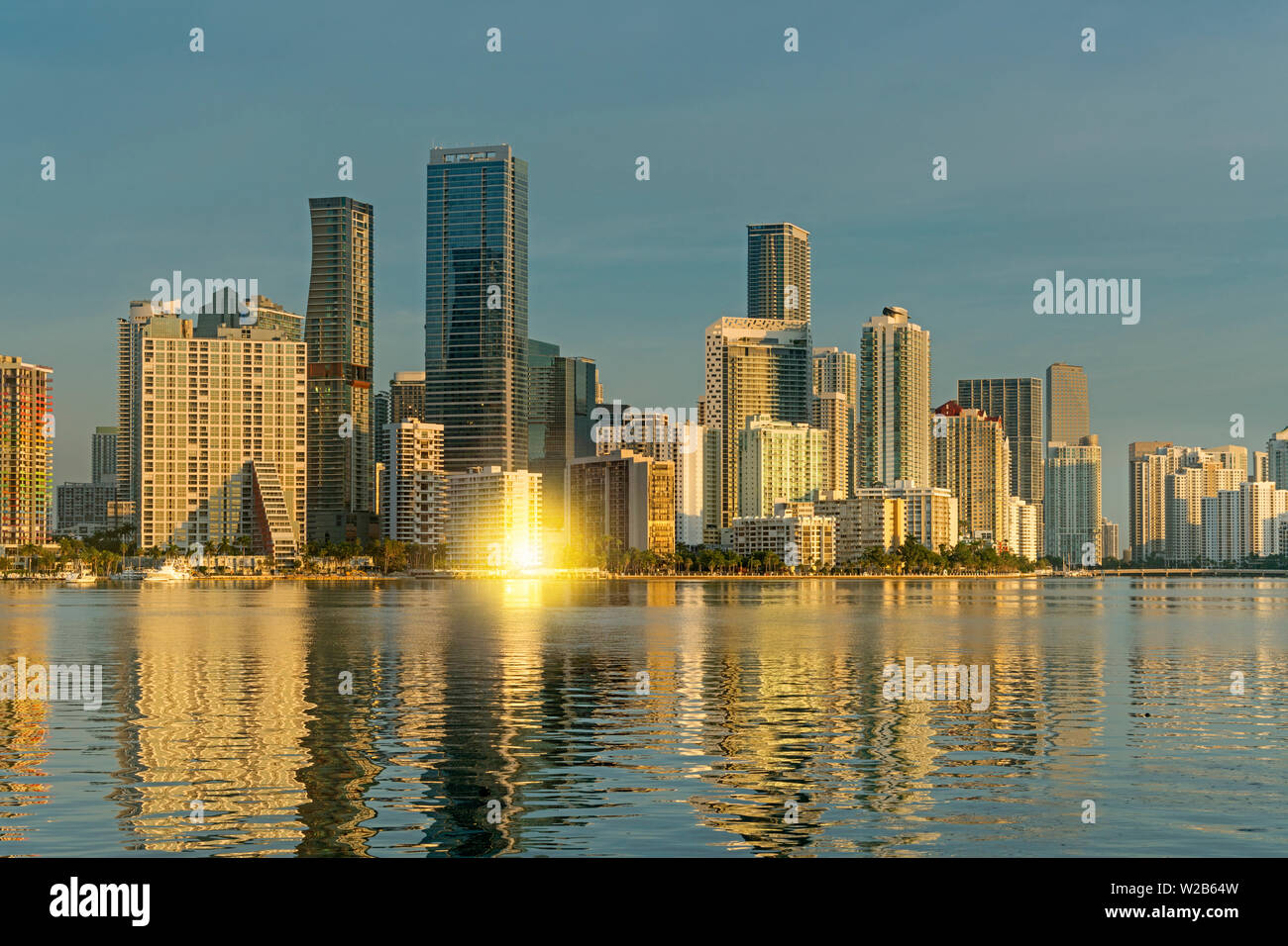 BRICKELL AVENUE SKYLINE DOWNTOWN MIAMI FLORIDA USA Stock Photo - Alamy