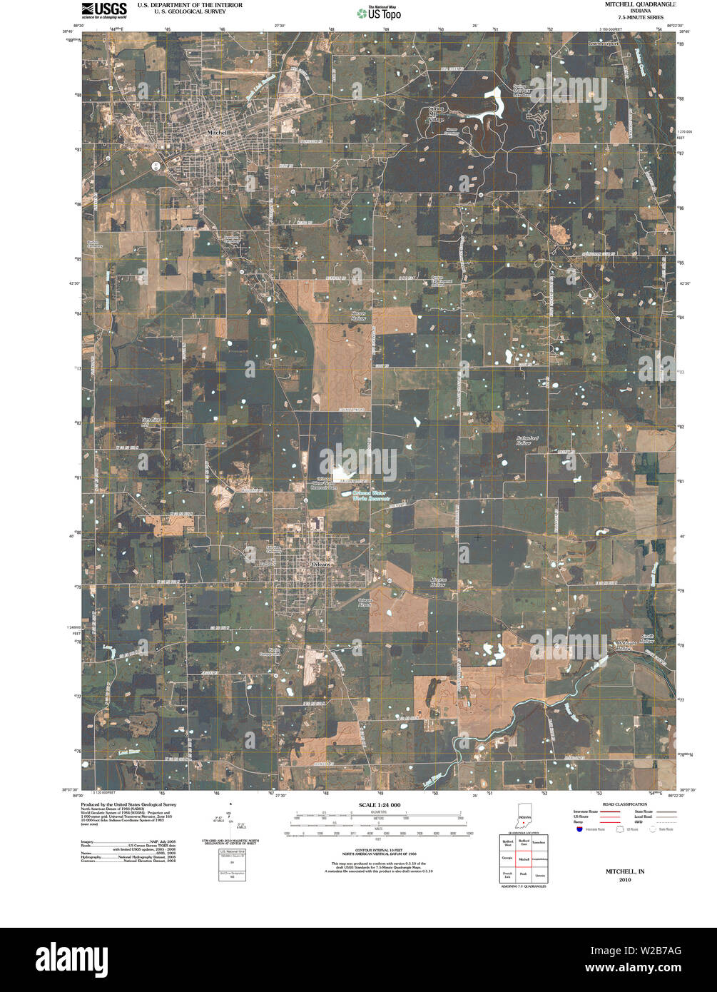 Mitchell map of indiana Cut Out Stock Images & Pictures - Alamy