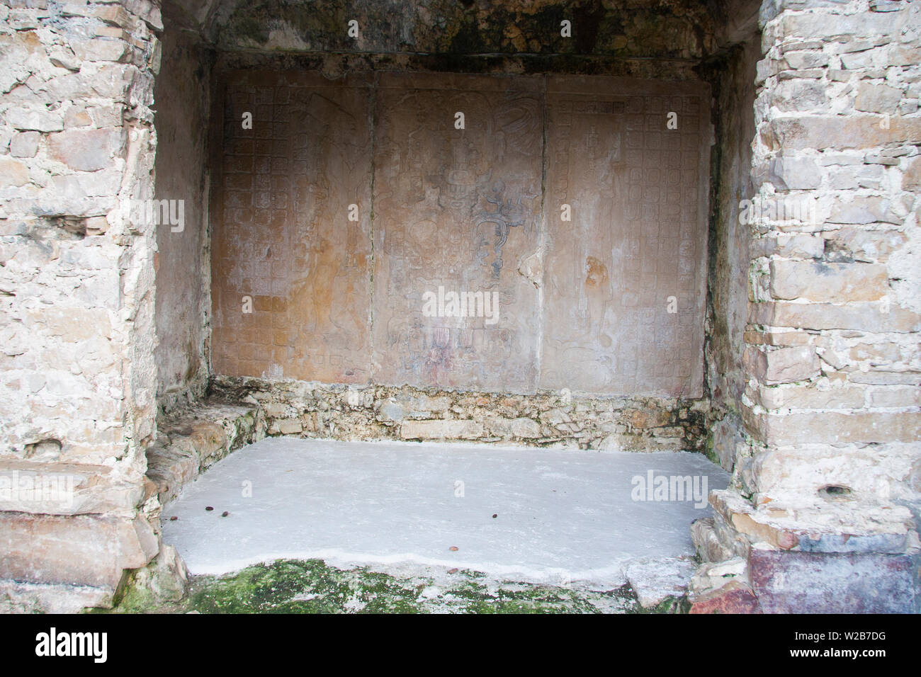Details inside the Palace of Palenque.Palenque,Chiapas,Mexico Stock ...