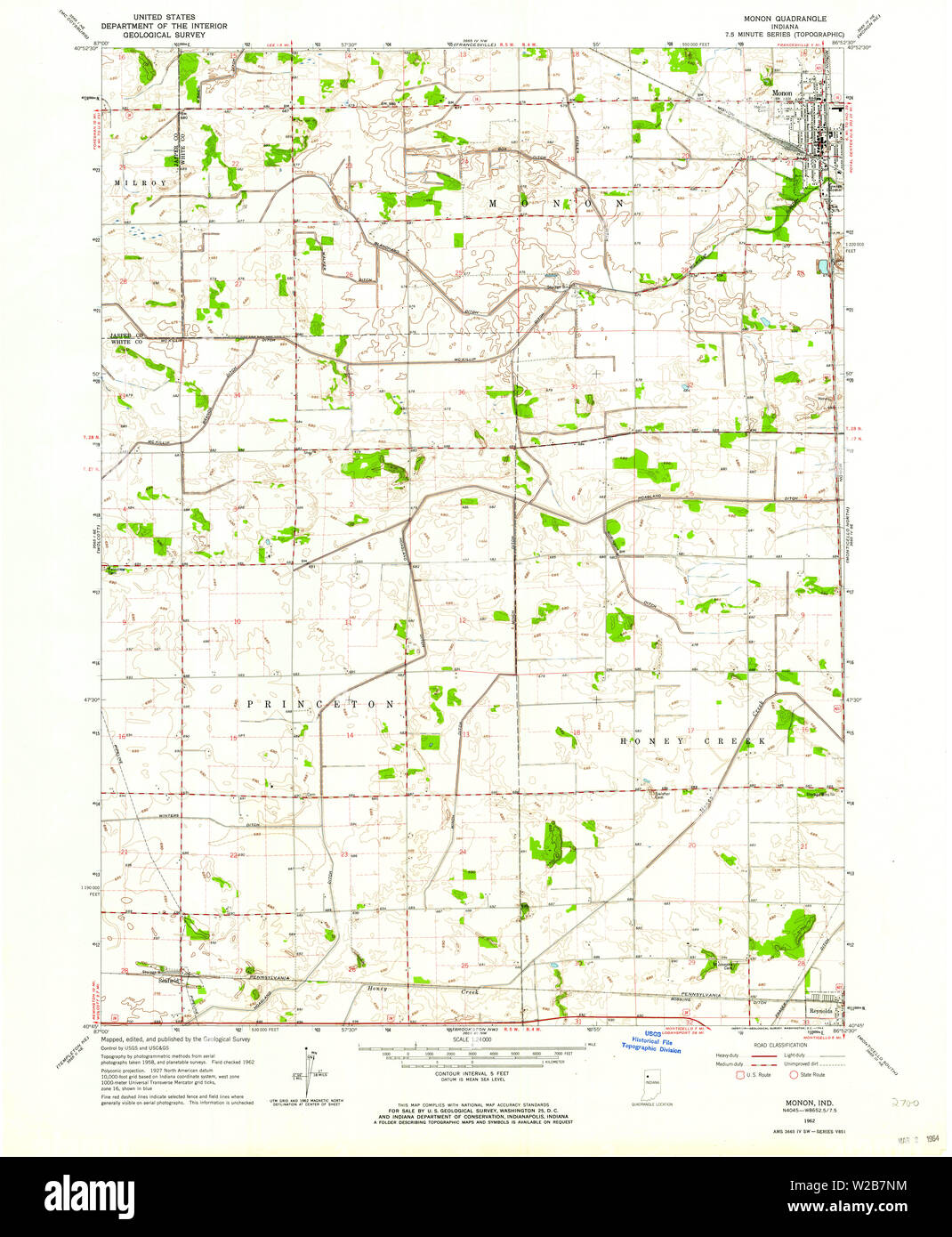 Map of monon hi-res stock photography and images - Alamy
