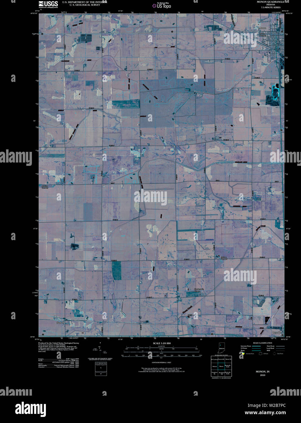 Monon indiana map hi-res stock photography and images - Alamy