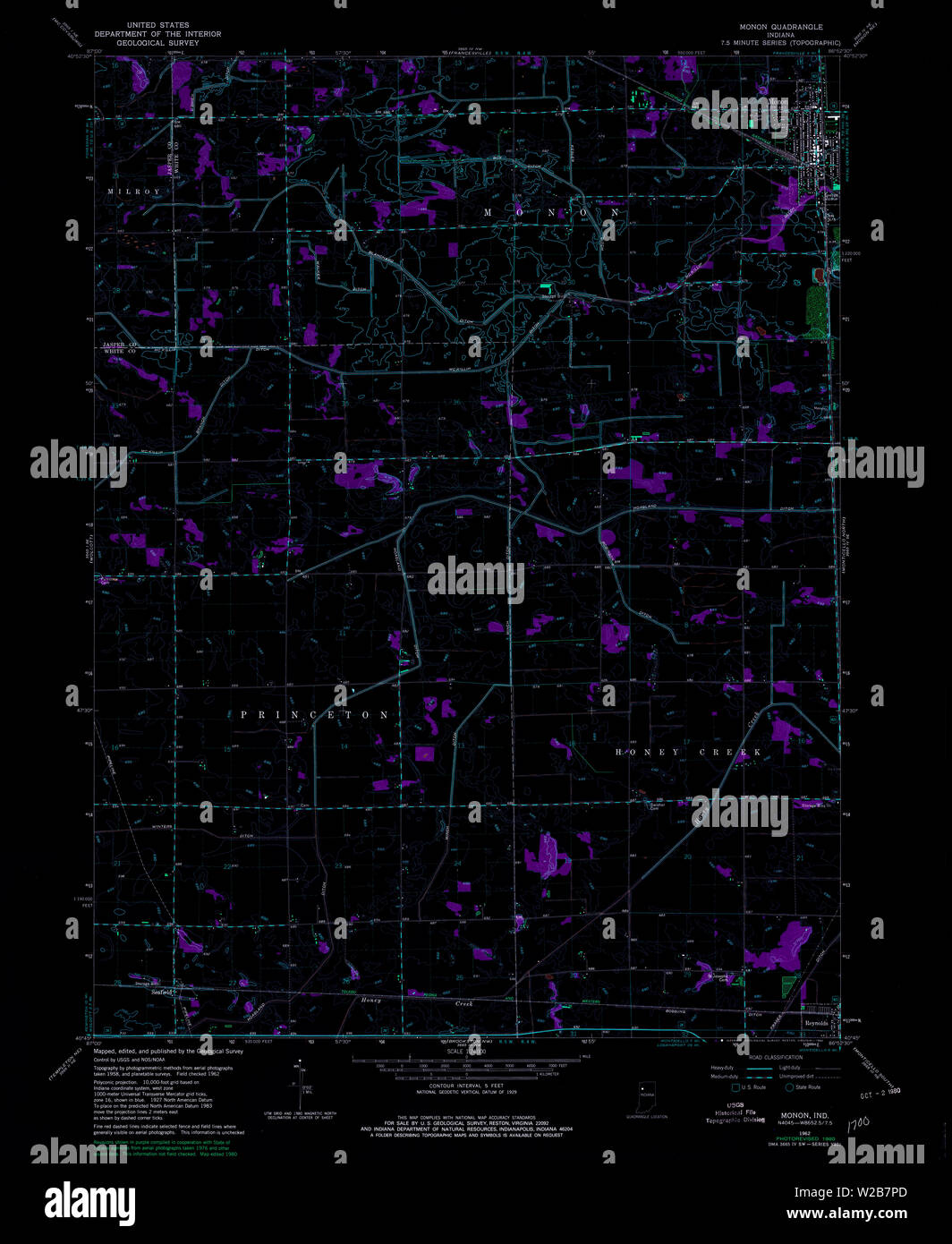 Monon indiana map hi-res stock photography and images - Alamy