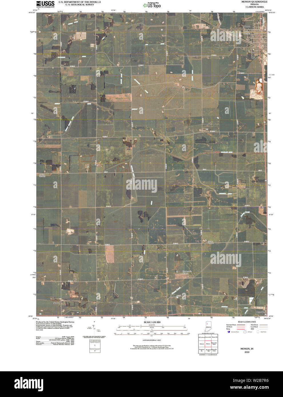 Monon indiana map Cut Out Stock Images & Pictures - Alamy