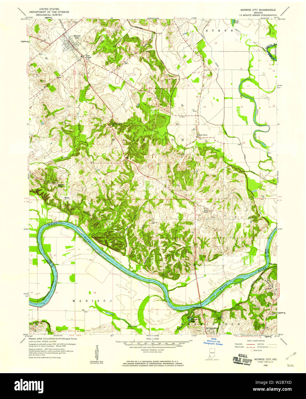 Map of monroe city hi-res stock photography and images - Alamy