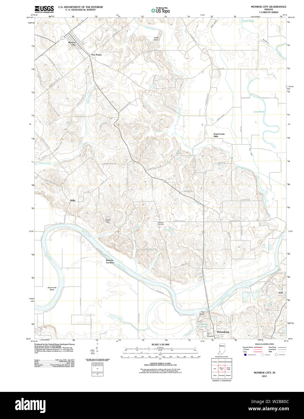 Monroe city map Cut Out Stock Images & Pictures - Alamy