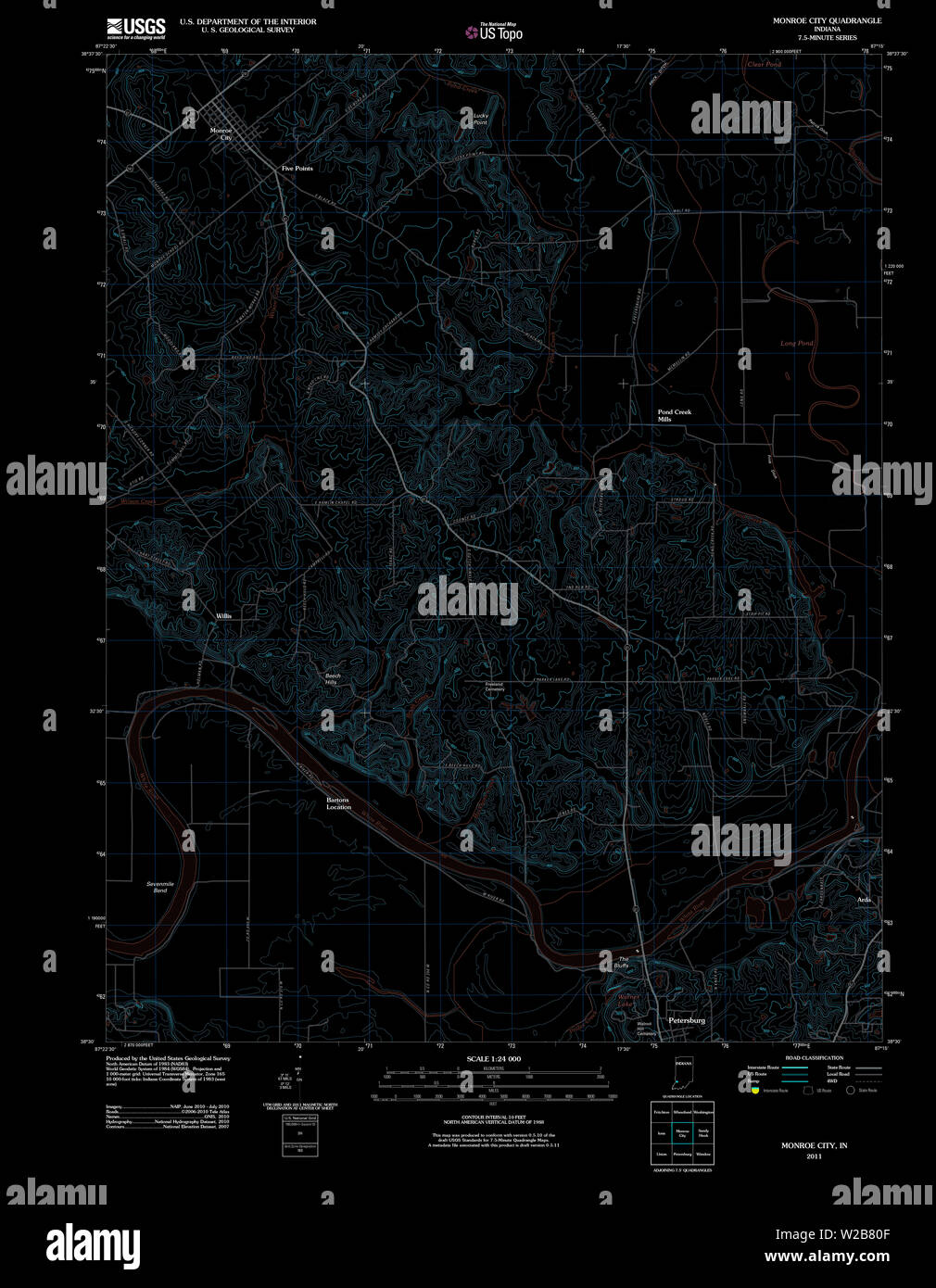 Map of monroe city hi-res stock photography and images - Alamy