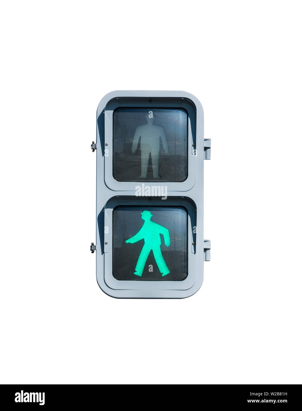 Traffic signal pedestrian waiting Cut Out Stock Images & Pictures - Alamy