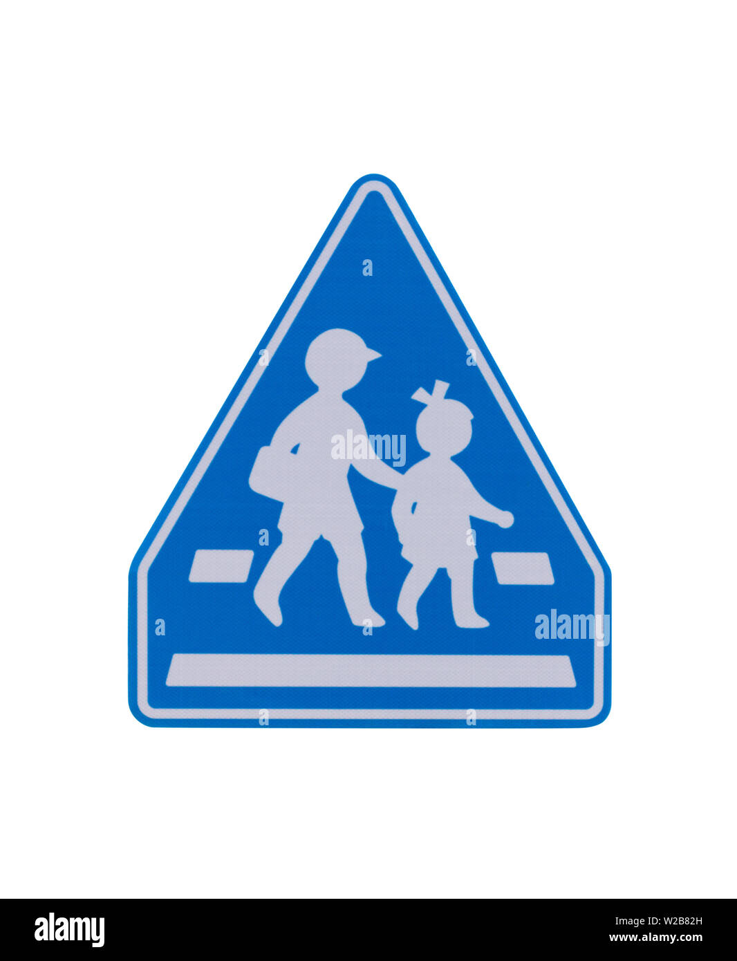 School warning sign isolated on white background Stock Photo - Alamy