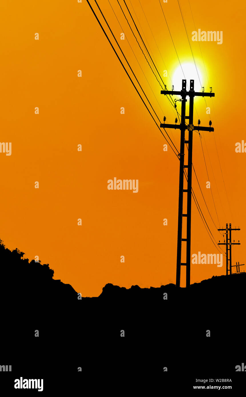 Transformer station sunset hi-res stock photography and images - Alamy