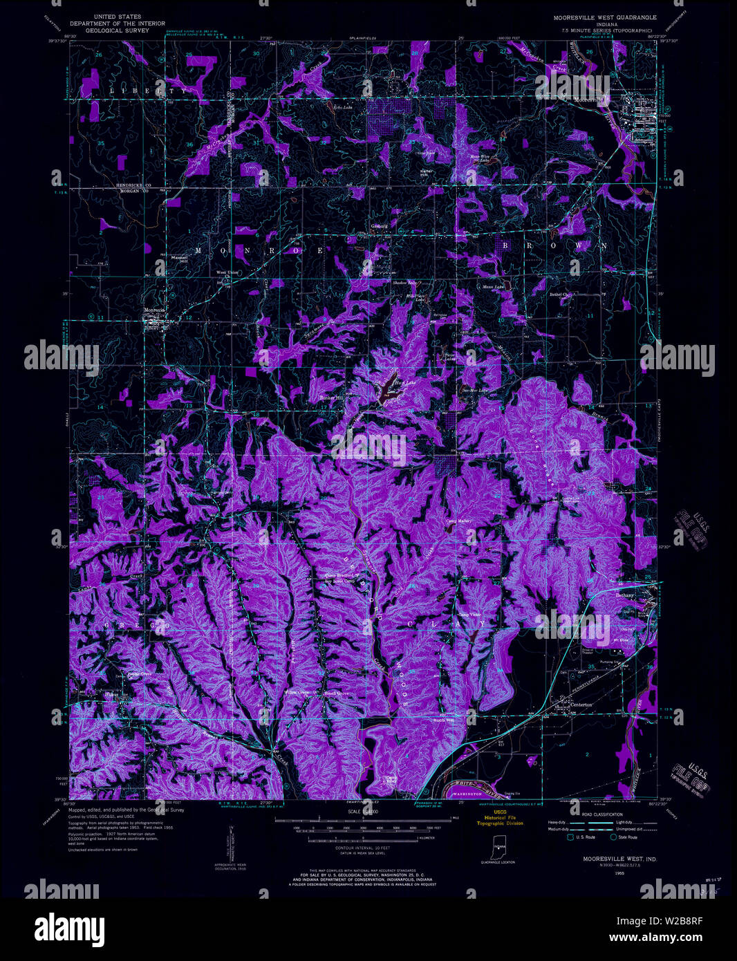 Map of mooresville hi-res stock photography and images - Alamy