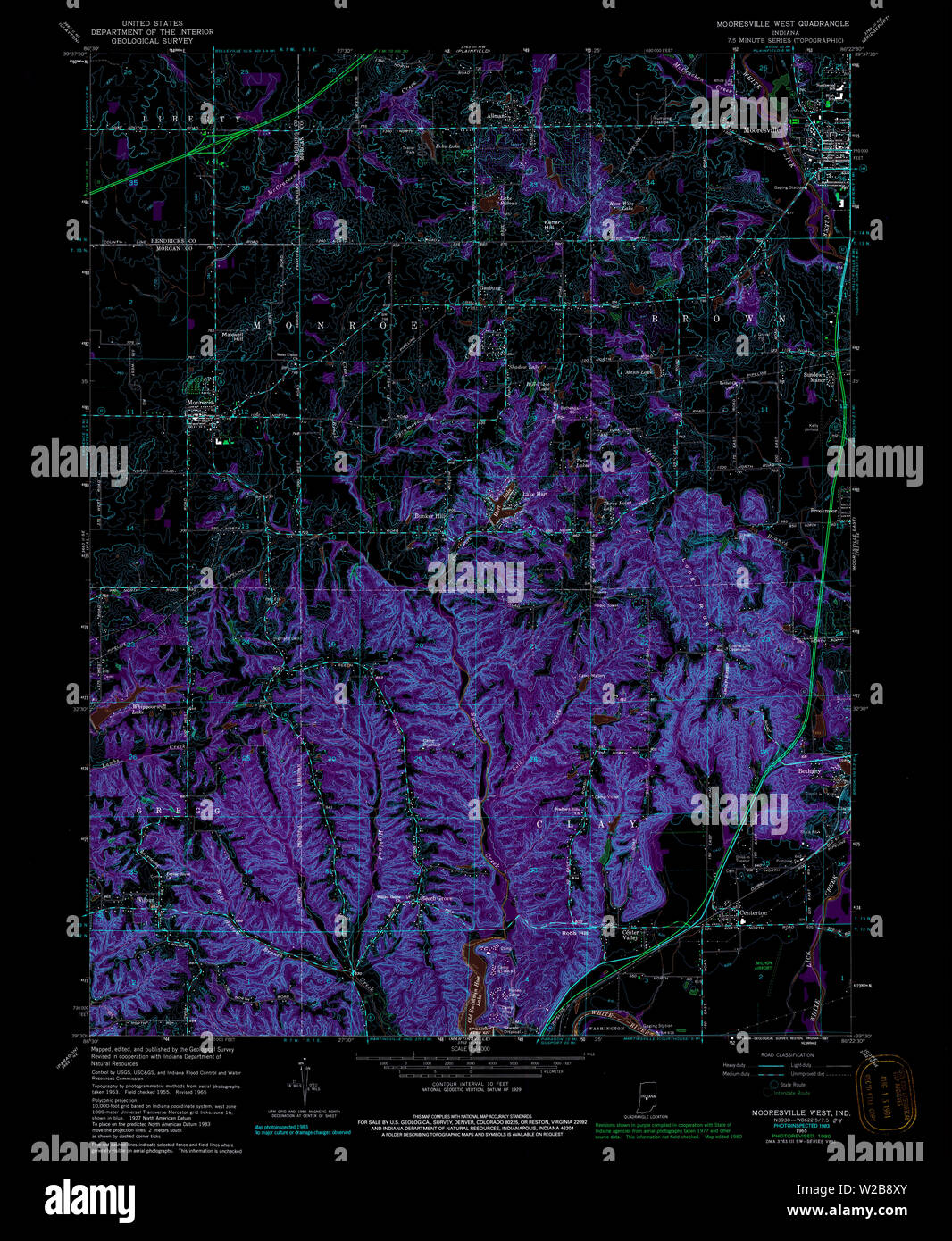 Map of mooresville hi-res stock photography and images - Alamy