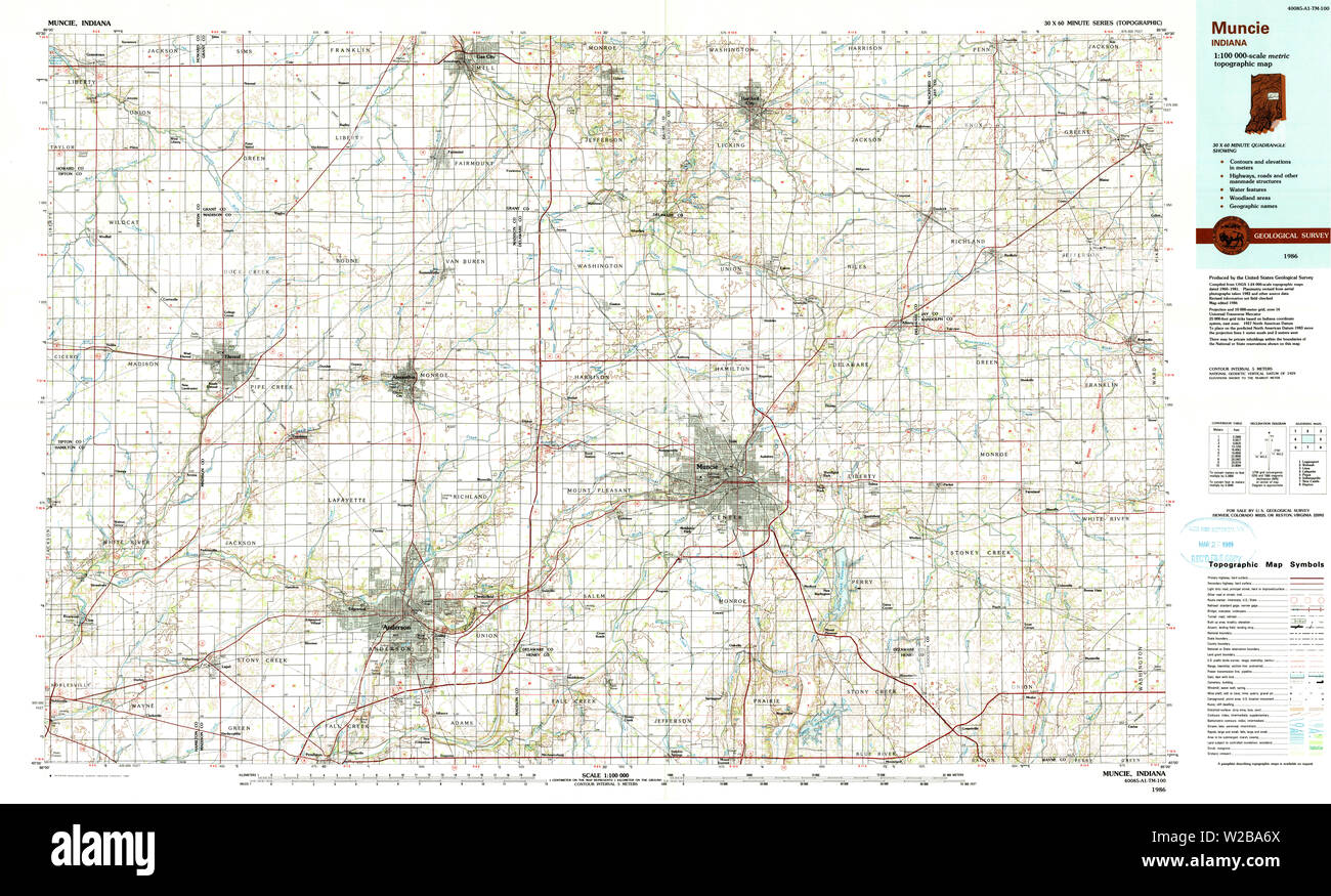Muncie map hi-res stock photography and images - Alamy