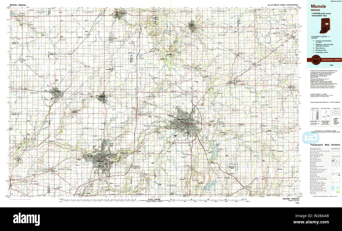 Map of muncie hi-res stock photography and images - Alamy
