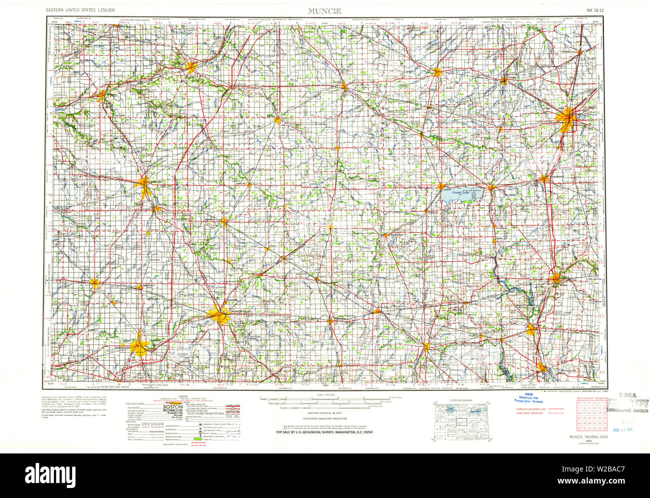 Muncie map hi-res stock photography and images - Alamy