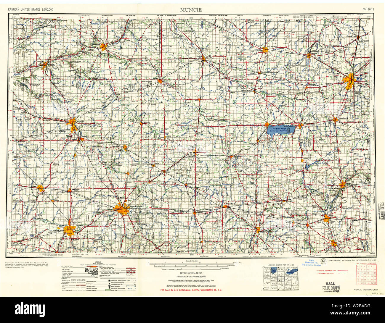 Muncie indiana map hi-res stock photography and images - Alamy