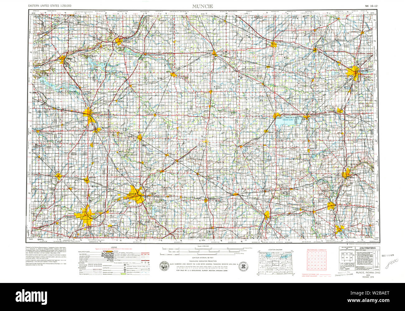 Map of muncie hi-res stock photography and images - Alamy
