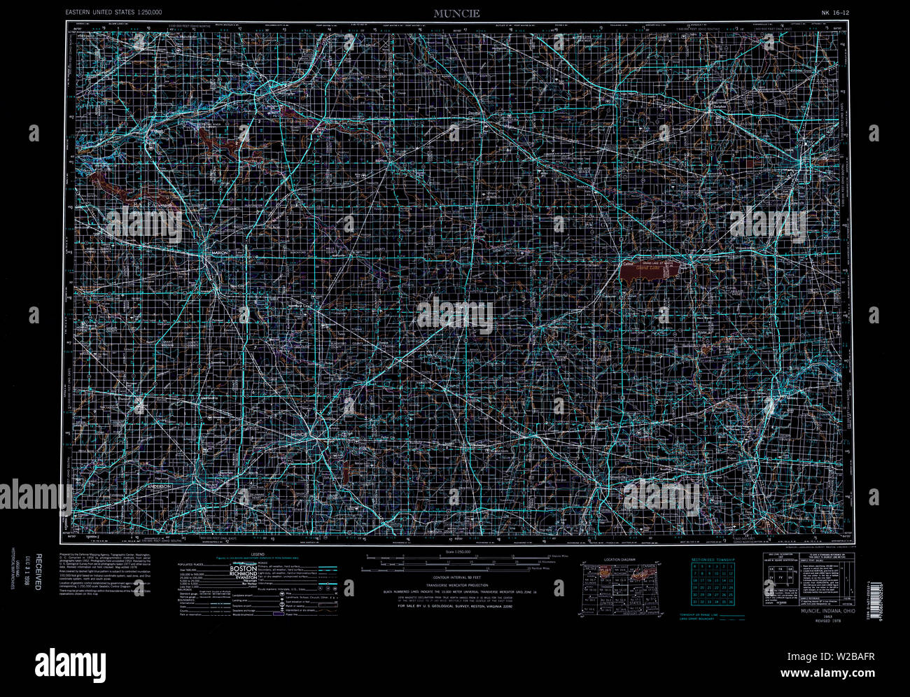 Map of muncie hi-res stock photography and images - Alamy
