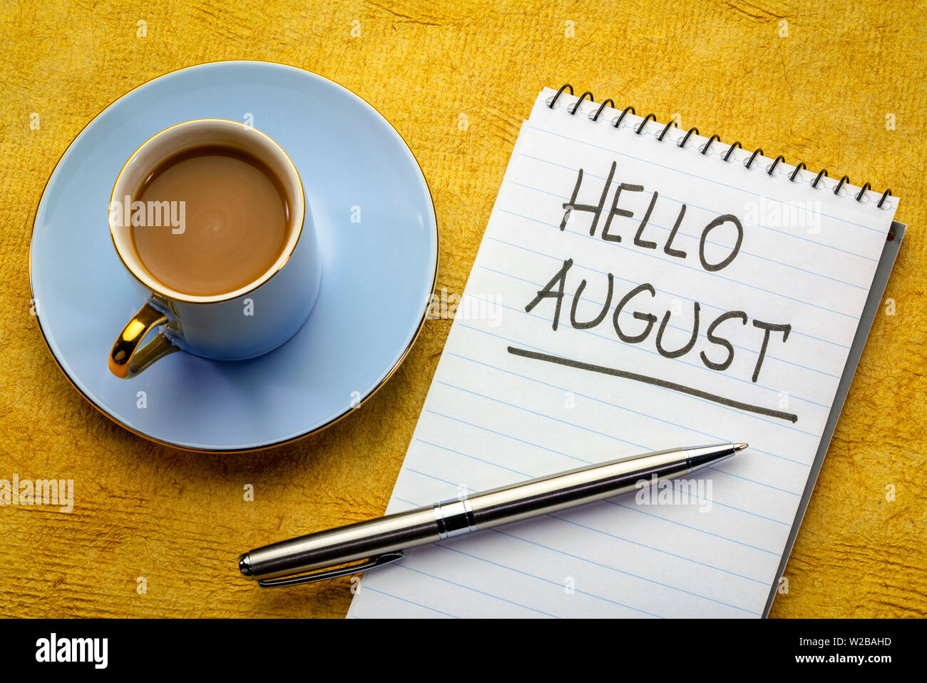 Hello august hi-res stock photography and images - Alamy
