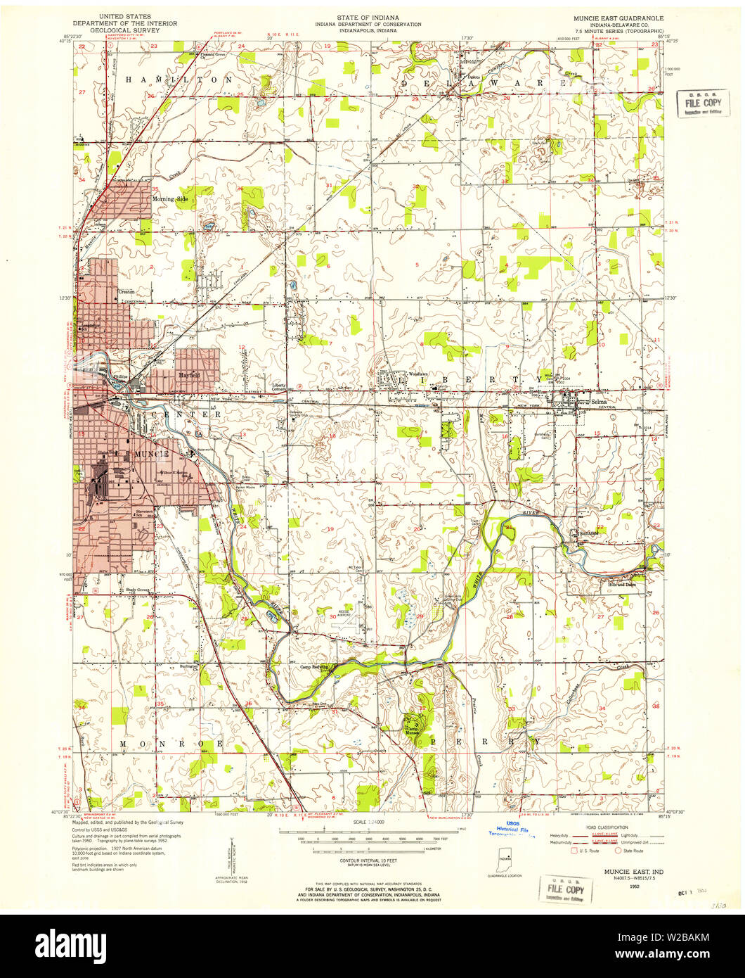 Muncie map hi-res stock photography and images - Alamy