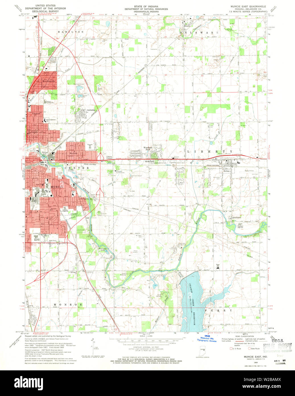 Muncie map hi-res stock photography and images - Alamy