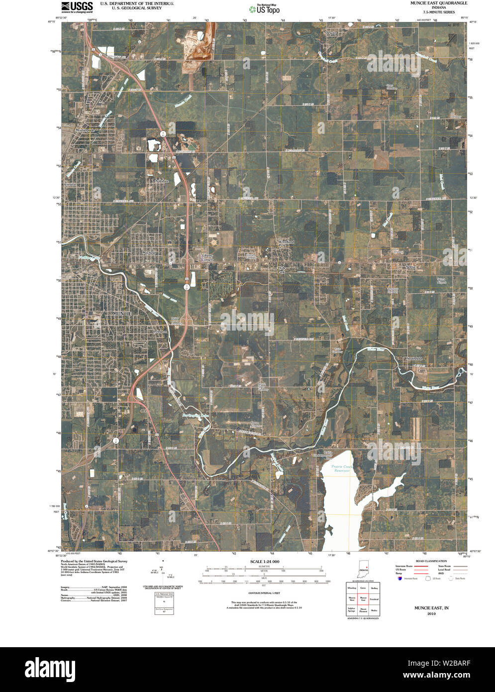 Muncie map hi-res stock photography and images - Alamy