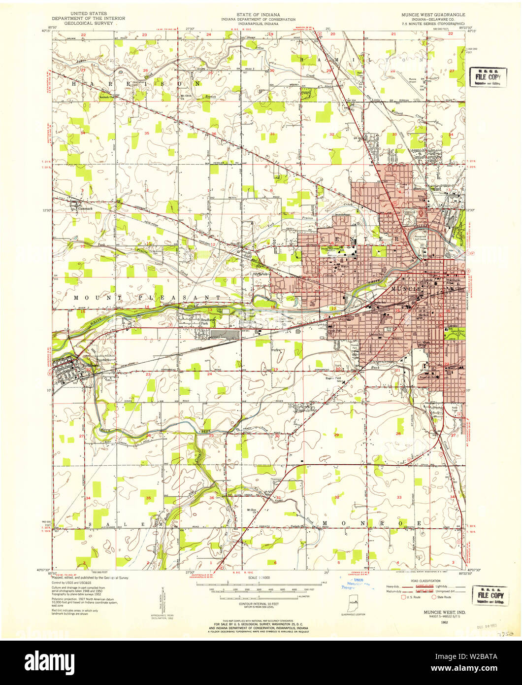 Muncie indiana map hi-res stock photography and images - Alamy