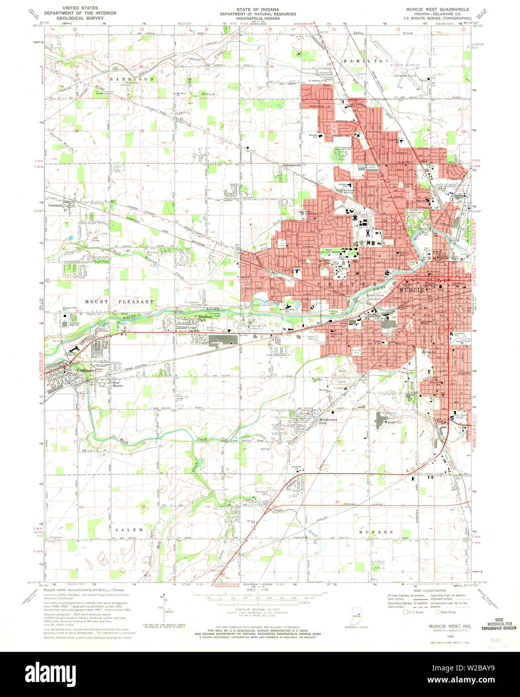 Map of muncie hi-res stock photography and images - Alamy