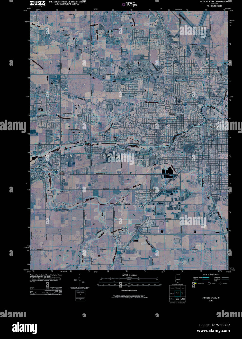 Muncie indiana map hi-res stock photography and images - Alamy