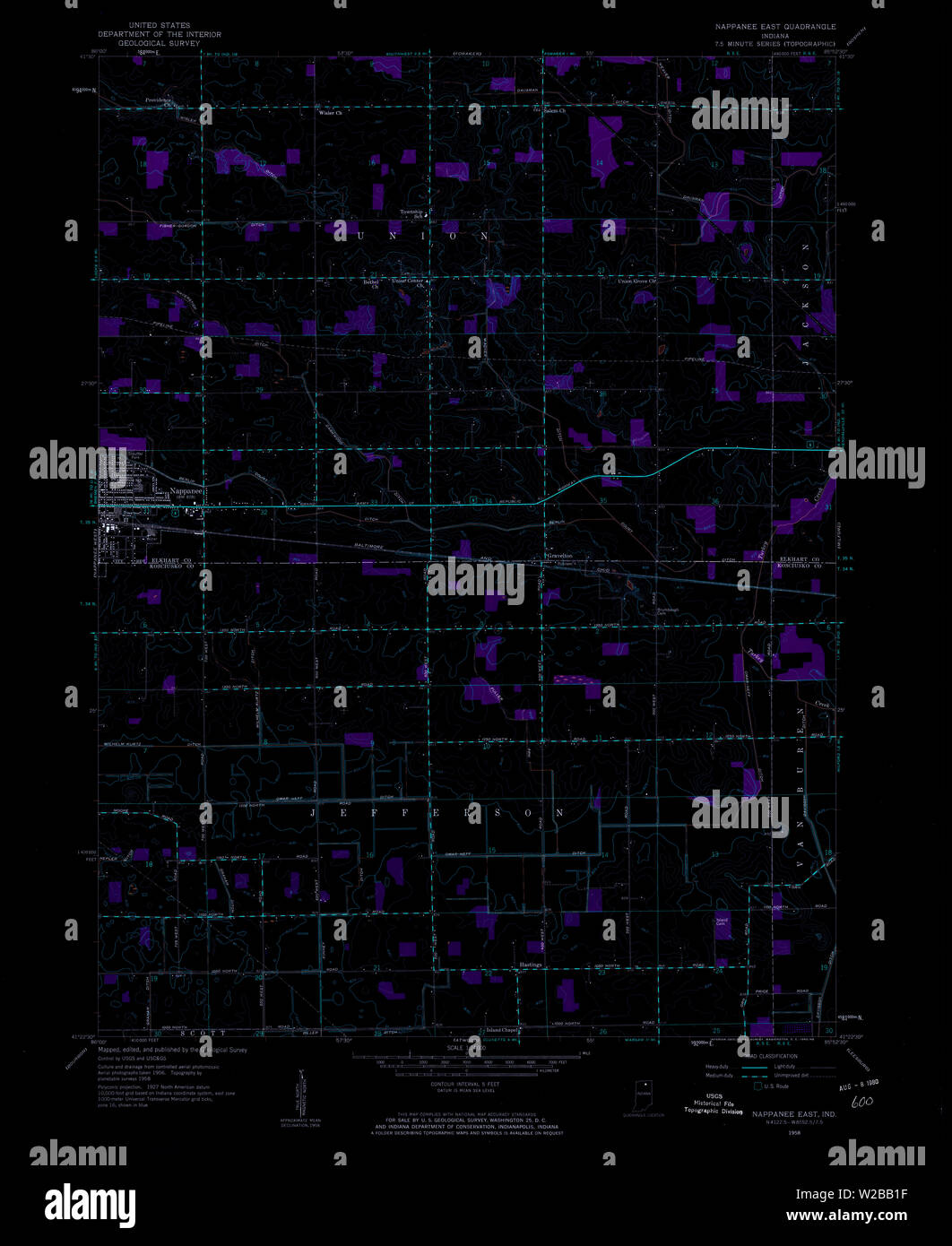 Nappanee indiana map hi-res stock photography and images - Alamy