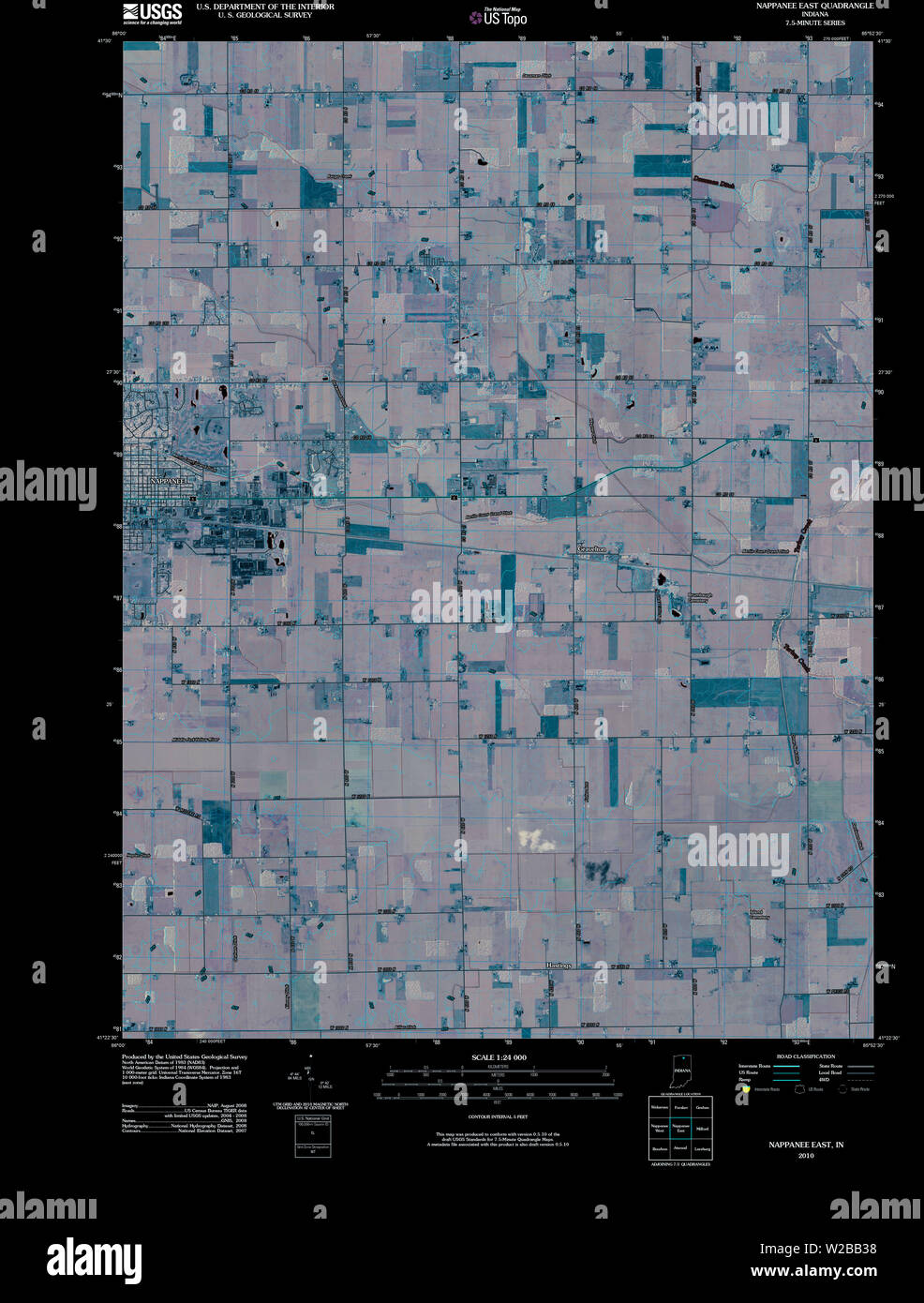 Nappanee indiana map hi-res stock photography and images - Alamy