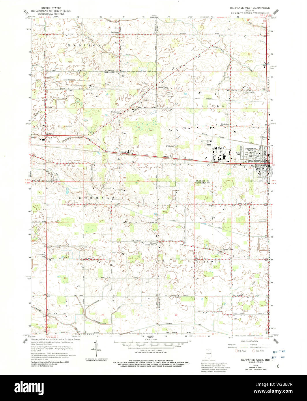 Nappanee map hi-res stock photography and images - Alamy