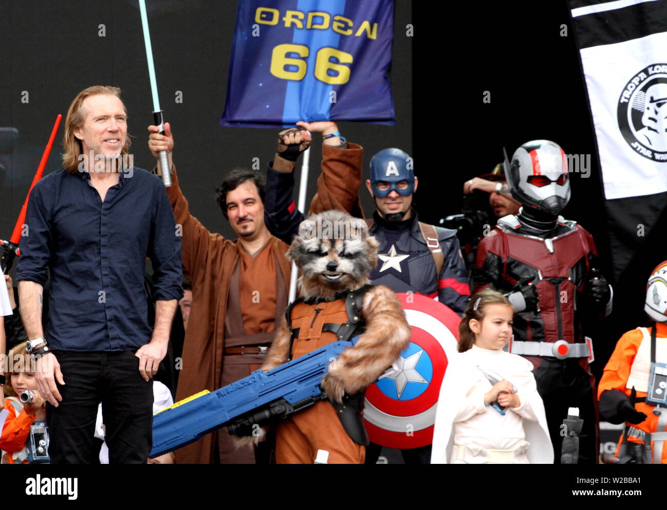 Spain. 07th July, 2019. Mark singer mythical actor of the series V of ...