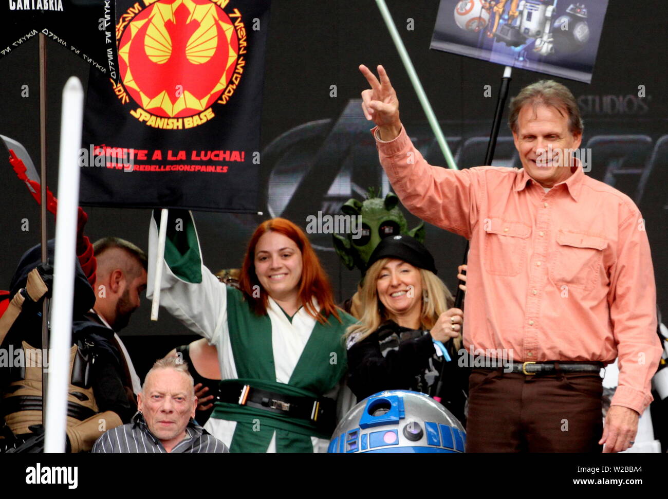 Spain. 07th July, 2019. Mark singer mythical actor of the series V of ...