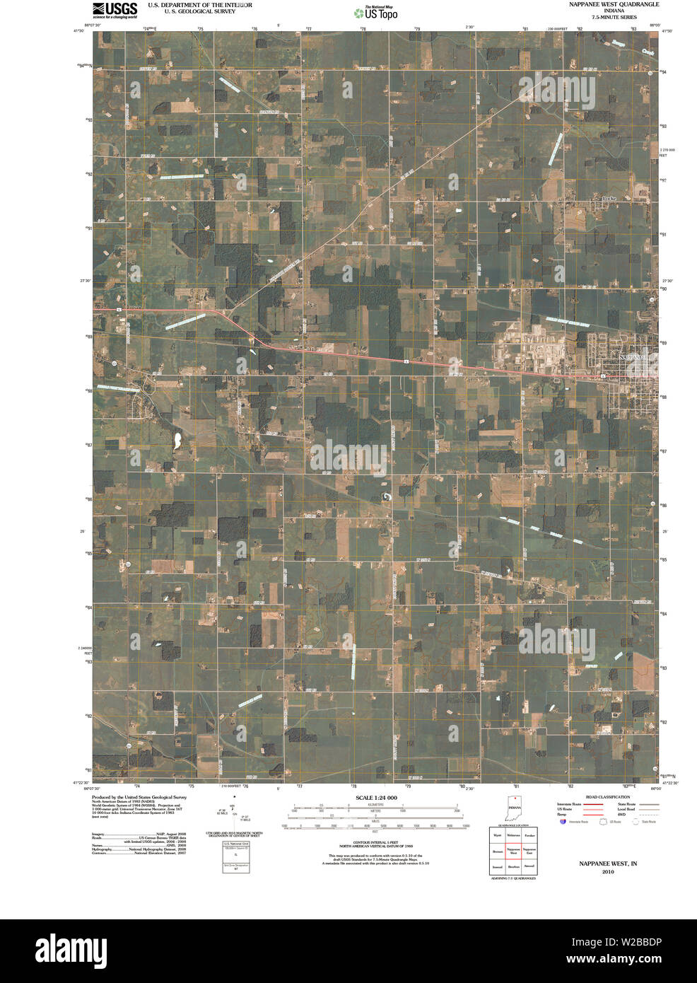 Nappanee map Cut Out Stock Images & Pictures - Alamy