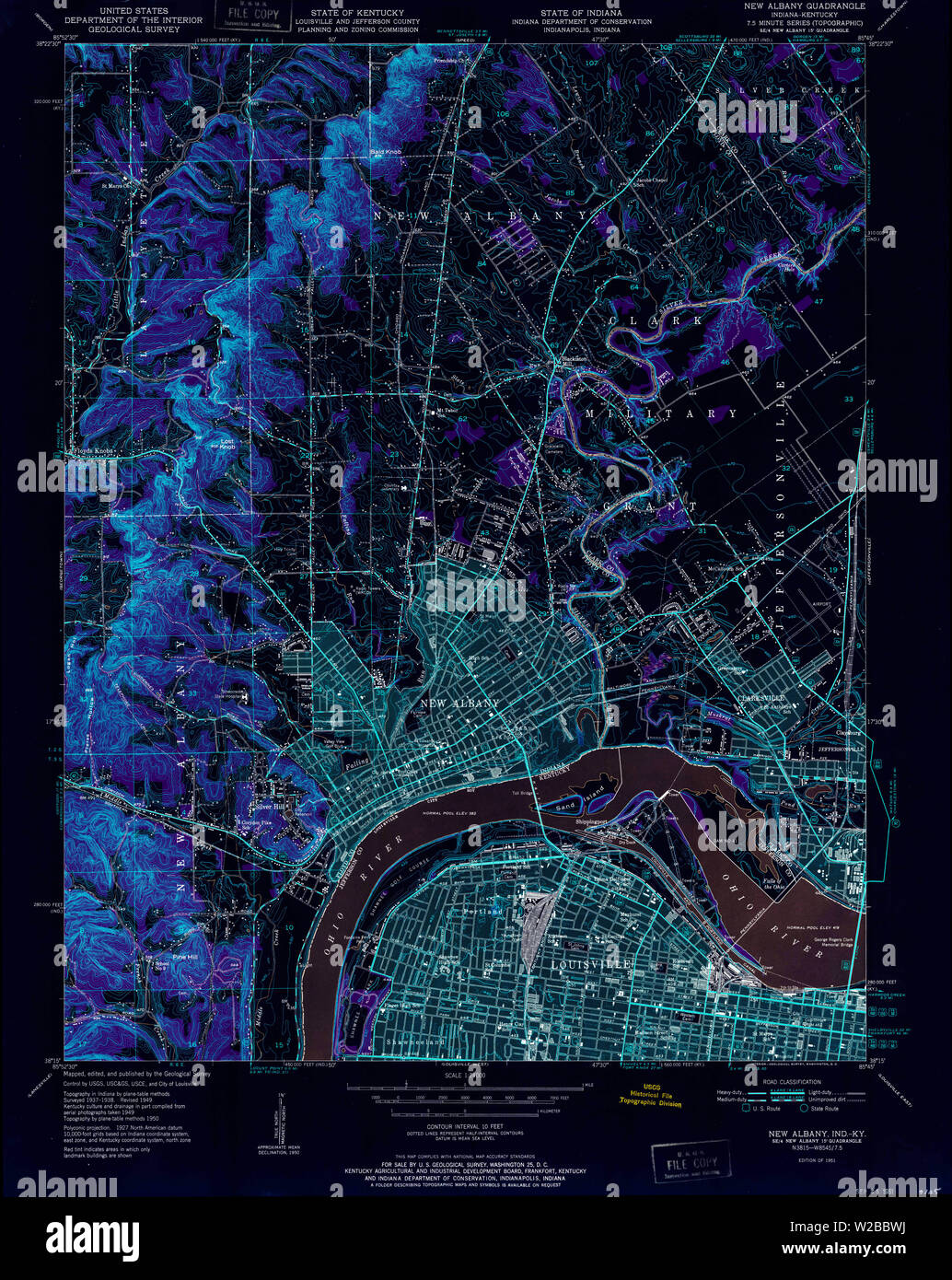 Albany indiana map hi-res stock photography and images - Alamy