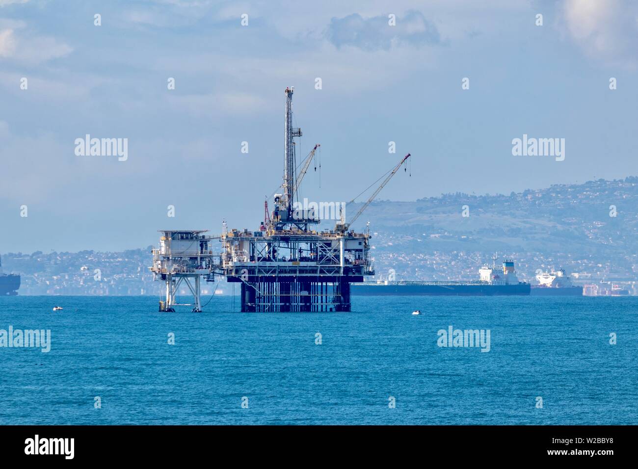 Offshore oil rig off huntington beach hi-res stock photography and ...