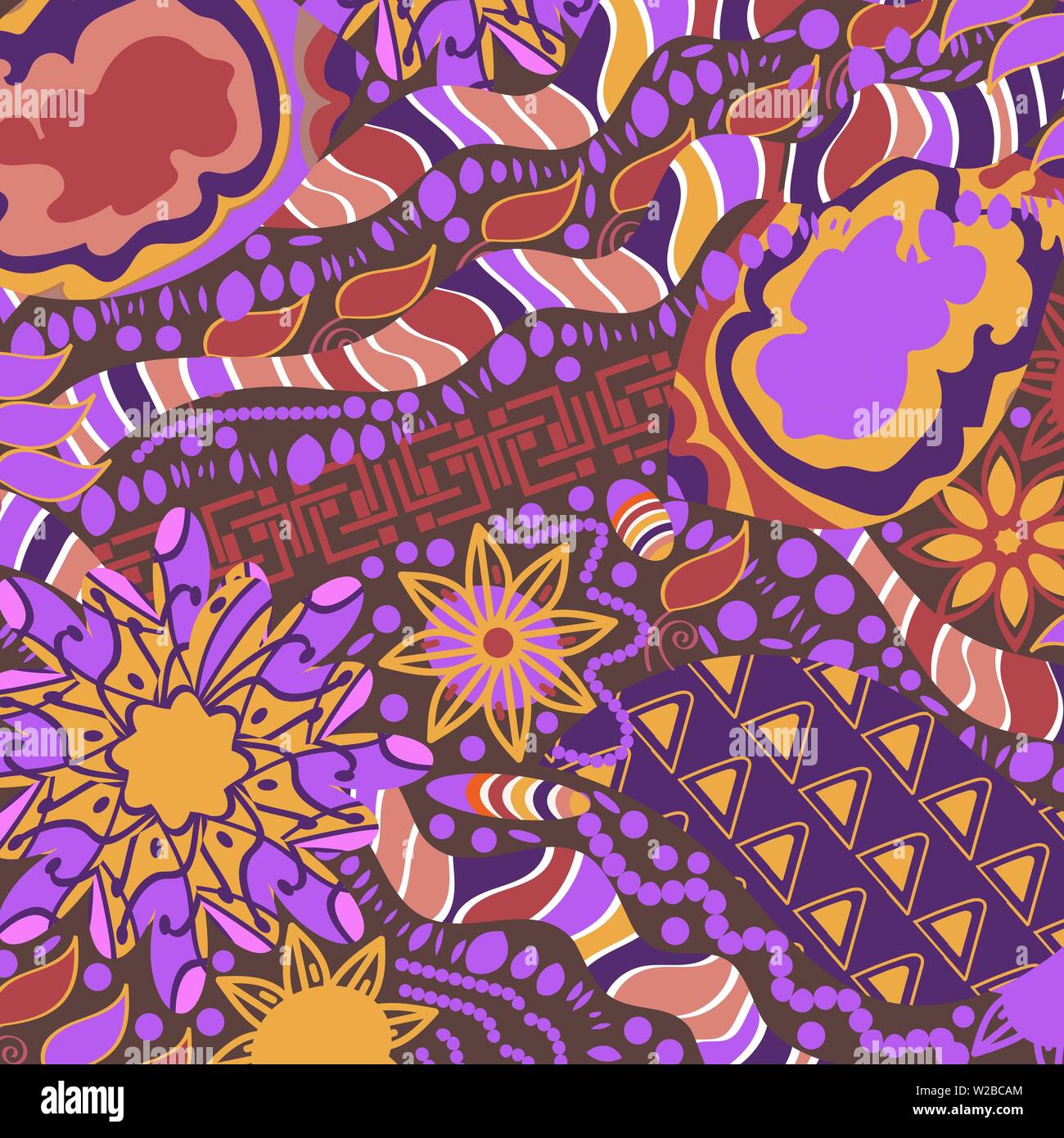 Psychedelic abstraction. Vector colorful adorable background. Hippy ...