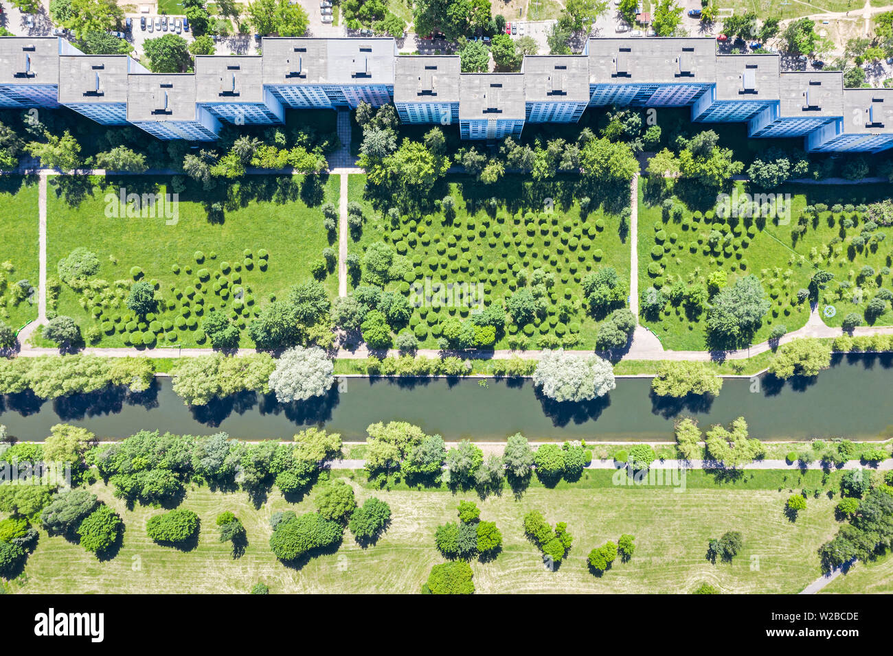 Aerial photo community garden hi-res stock photography and images - Alamy