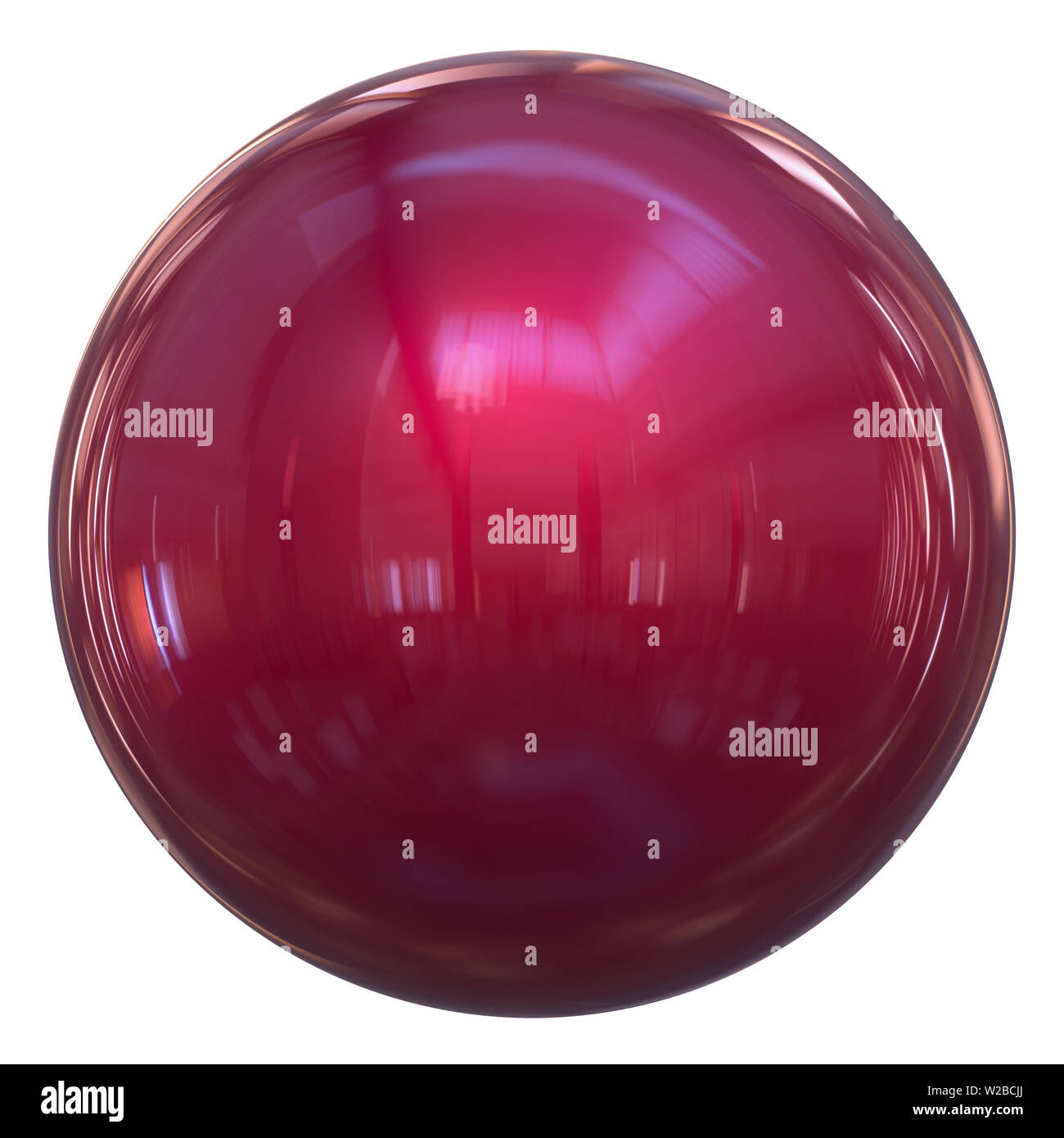 3d illustration of sphere round button basic red ball circle geometric ...