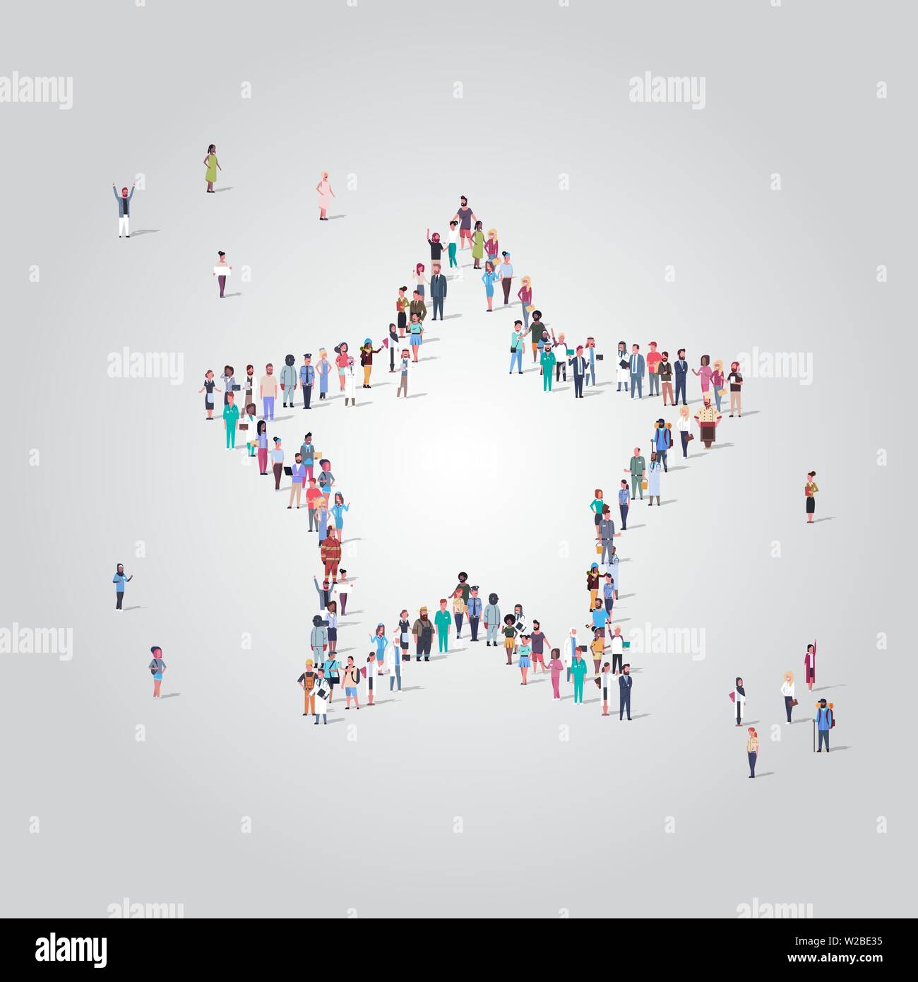 Star shape teamwork Stock Vector Images - Alamy