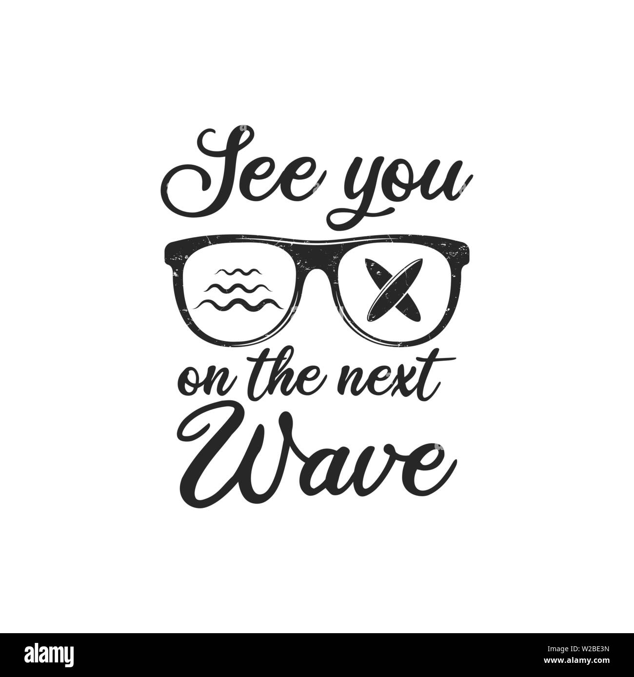 Vintage surf logo print design for t-shirt and other uses. See you on ...
