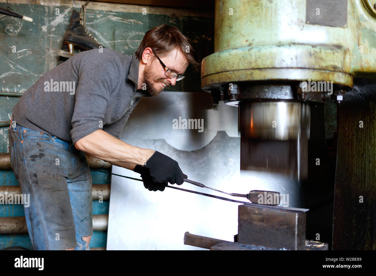 Forging hammer machine hi-res stock photography and images - Alamy