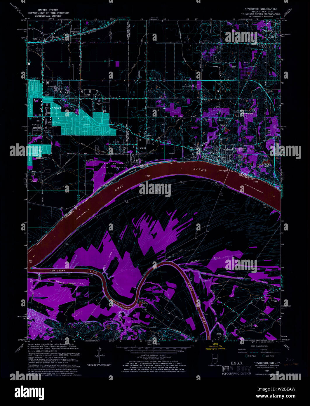 Map of newburgh hi-res stock photography and images - Alamy