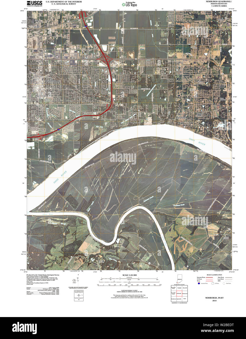 Newburgh indiana map hi-res stock photography and images - Alamy