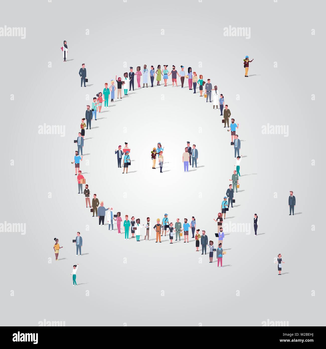 Woman speech crowd Stock Vector Images - Alamy